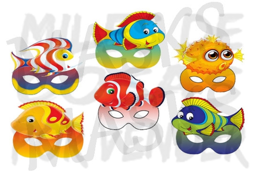 50 Mascaras Antifaces De Pescados Peces Pez 500 00 En Mercado Libre