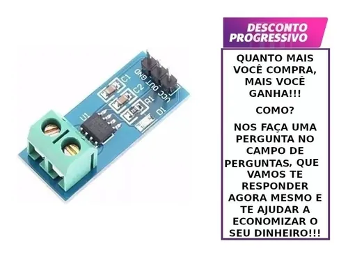 Módulo Sensor De Corrente Acs712 5a Para Arduino R$ 30 em Belo ... Módulo Sensor De Corrente Acs712 5a Para Arduino R$ 30 em Belo ...