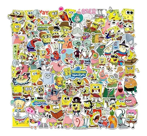 100 Stickers De Bob Esponja Pegatinas Calcomanias Mebuscar Chile