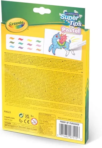 Marcadores Plumones Crayola Super Tips Pastel 12 Colores 119 En Irapuato Guanajuato