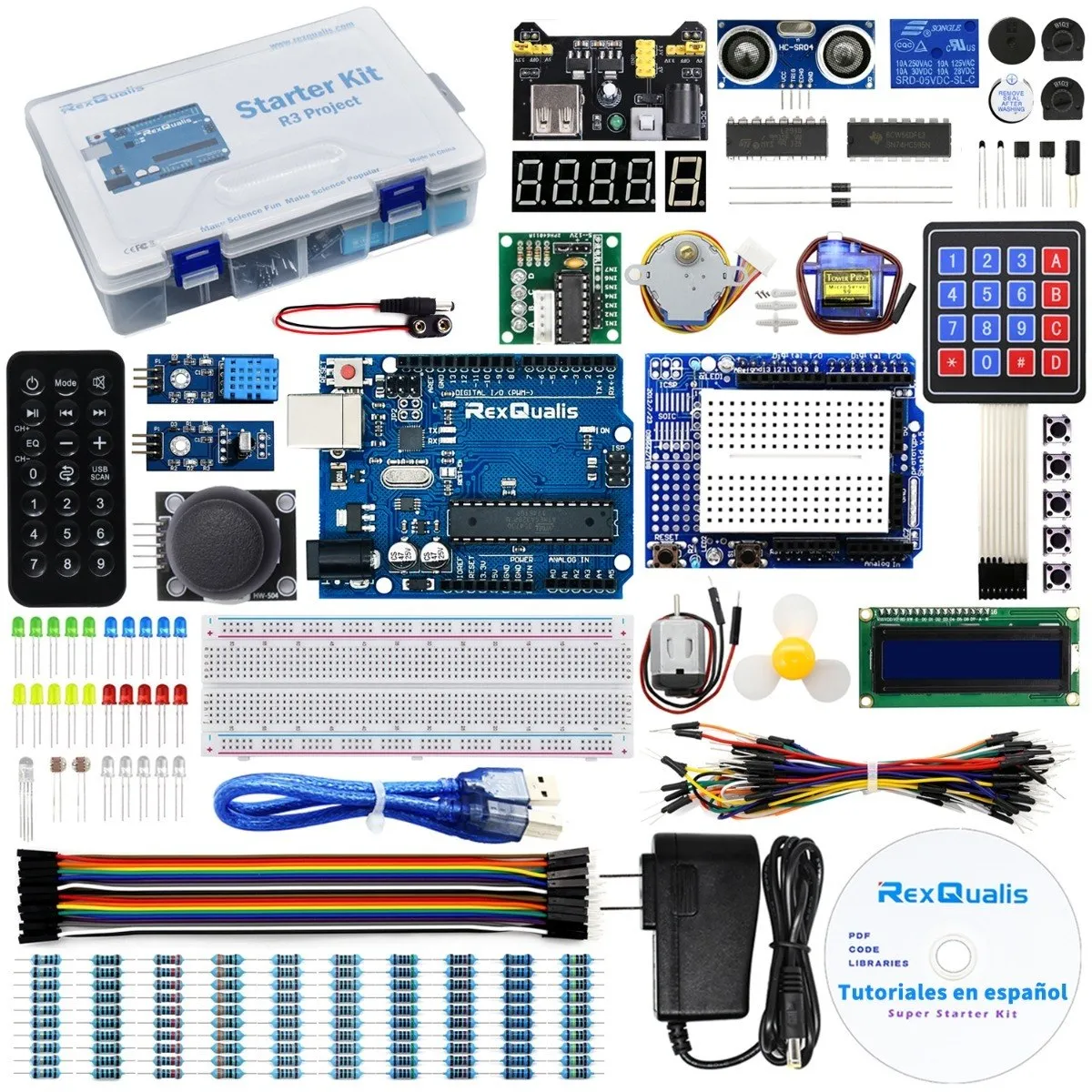Kit Componentes Electronicos Para Arduino Uno R3 Electrónicos