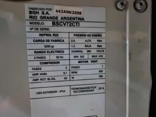 Aire Acondicionado Bgh Frío Calor 18000 Frigorías Envío Pais $ 4.850. ... Aire Acondicionado Bgh Frío Calor 18000 Frigorías Envío Pais $ 4.850. ...