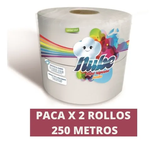 Papel Higienico Nube Jumbo Blanco De 250 Mt Doble Hoja X 2 23 500 En