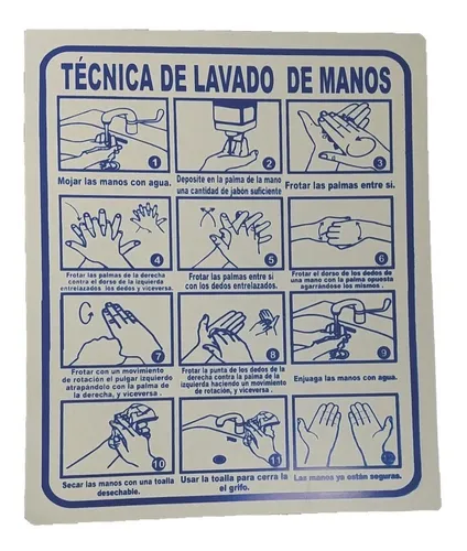 Señalamiento / Señalética De Tecnica De Lavado De Manos $ 65 en ... Señalamiento / Señalética De Tecnica De Lavado De Manos $ 65 en ...