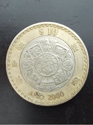 Moneda De 10 Pesos Mexicana Conmemorativa Cambio De Milenio En Venta En
