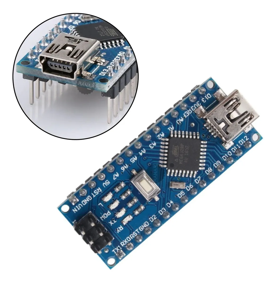 Placa Nano V3 C Pinos Soldados Atmega326 Para Arduino Mebuscar Brasil