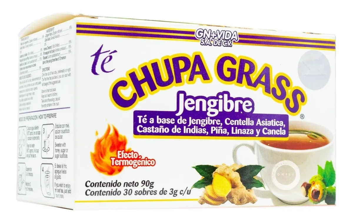 Te Chupa Grass Jengibre 30 Sobres Castano de Indias 5 Cajas | Mebuscar ... Te Chupa Grass Jengibre 30 Sobres Castano de Indias 5 Cajas | Mebuscar ...