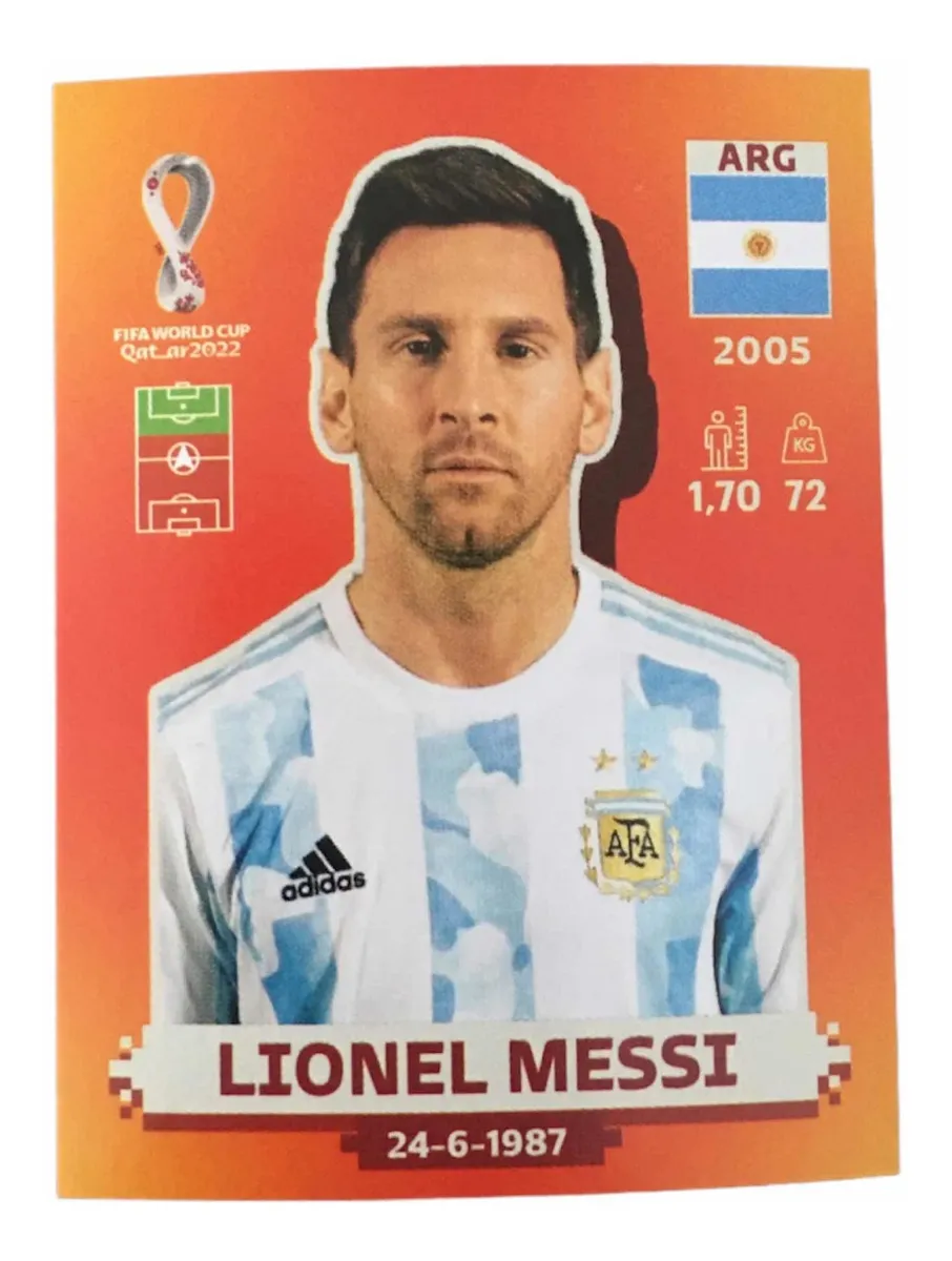 Figurita Lionel Messi Mundial Qatar 2022 Arg19 En Córdoba Mebuscar