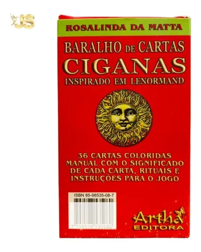 Baralho Cigano Lenormand 36 Cartas Ed Artha Original Cartas Coloridas E Plastificadas