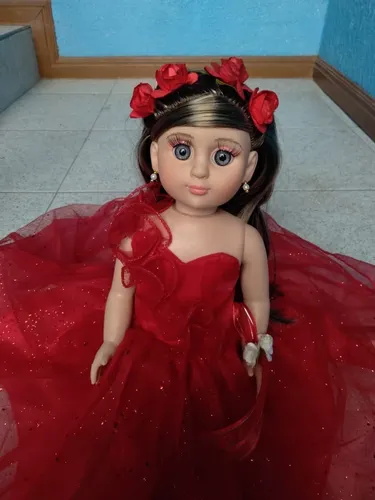 Fina Muñeca Xv Años Fiesta Graduacion Vestido Rojo 745 En Coyoacán