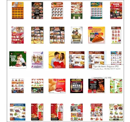 Encartes Supermercado Pack 35 Encartes Editável Mebuscar Brasil