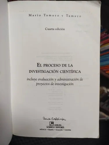 El Proceso De La Investigación Cientifica - Mario Tamayo T. $ 20.000 en ... El Proceso De La Investigación Cientifica - Mario Tamayo T. $ 20.000 en ...