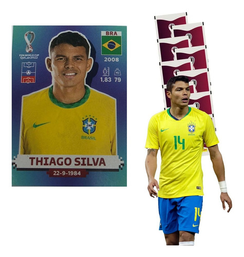 Figurinha Da Copa 2022 Bra9 Thiago Silva | Mebuscar Brasil Figurinha Da Copa 2022 Bra9 Thiago Silva | Mebuscar Brasil