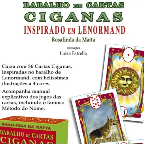 Baralho Tarot Cigano Deck Lenormand 36 Cartas Plastificado R 19 Em São Paulo São Paulo