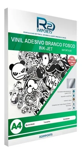 20 Vinil Adesivo Branco Fosco Jato De Tinta A4 Prova Dágua R 58 Em São