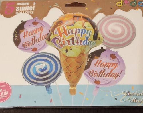 Kit Globos Metalico Helado Barquillo Fiesta Feliz Cumpleanos | Mebuscar ... Kit Globos Metalico Helado Barquillo Fiesta Feliz Cumpleanos | Mebuscar ...