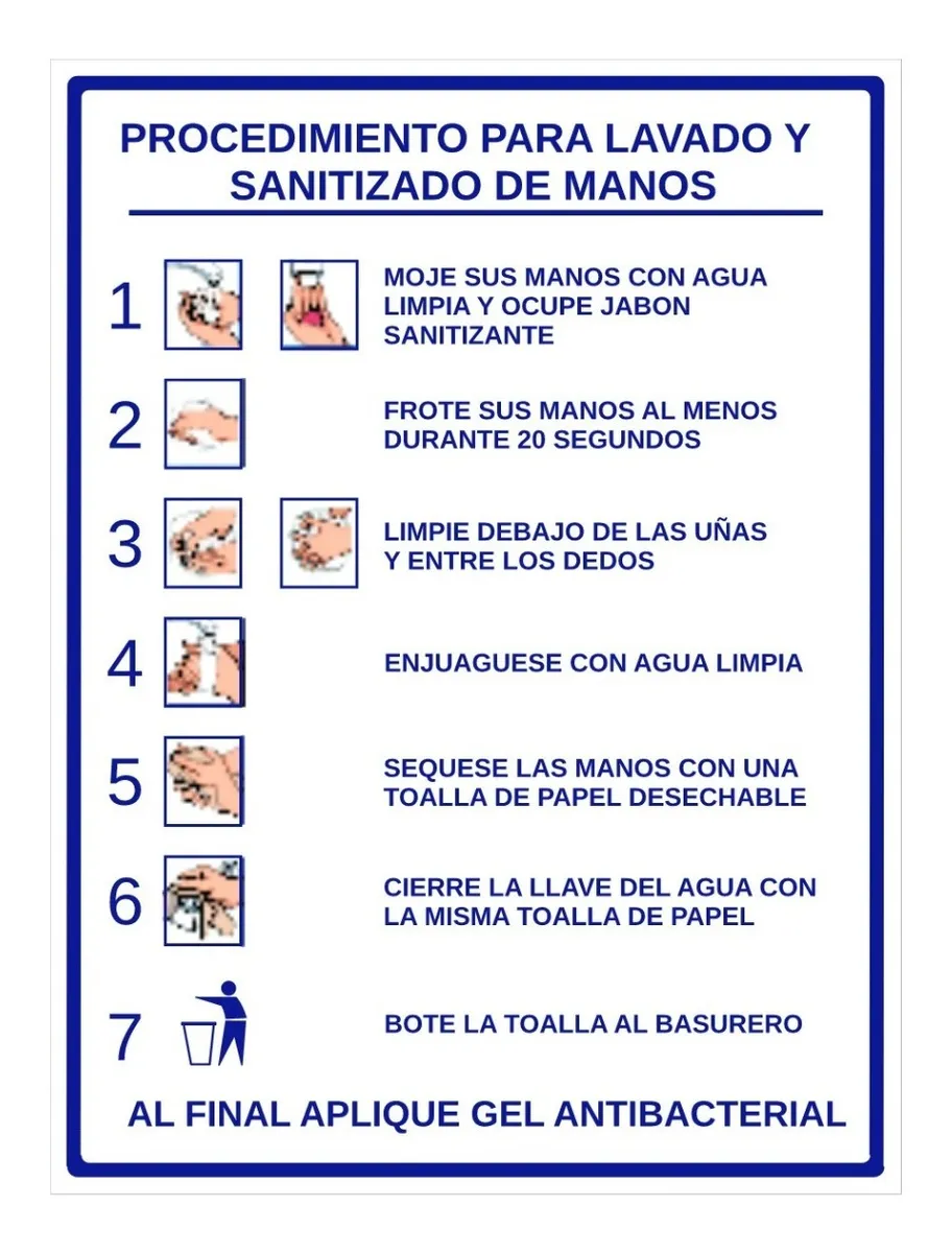 Senalamiento Procedimiento Correcto Lavado de Manos Chico | Mebuscar México Senalamiento Procedimiento Correcto Lavado de Manos Chico | Mebuscar México