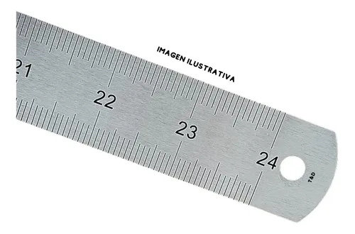 Regla Acero Inox Graduada Cm Y Pulg Rígida 24 Pulgadas 324 En