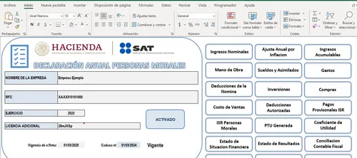 Excel Para Declaración Anual Personas Morales 2023 Ver 2024 Mebuscar