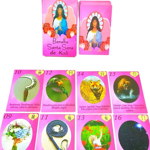Baralho Tarô Cigano Lenormand Santa Sara Kali 36 Cartas Nf Mebuscar Brasil