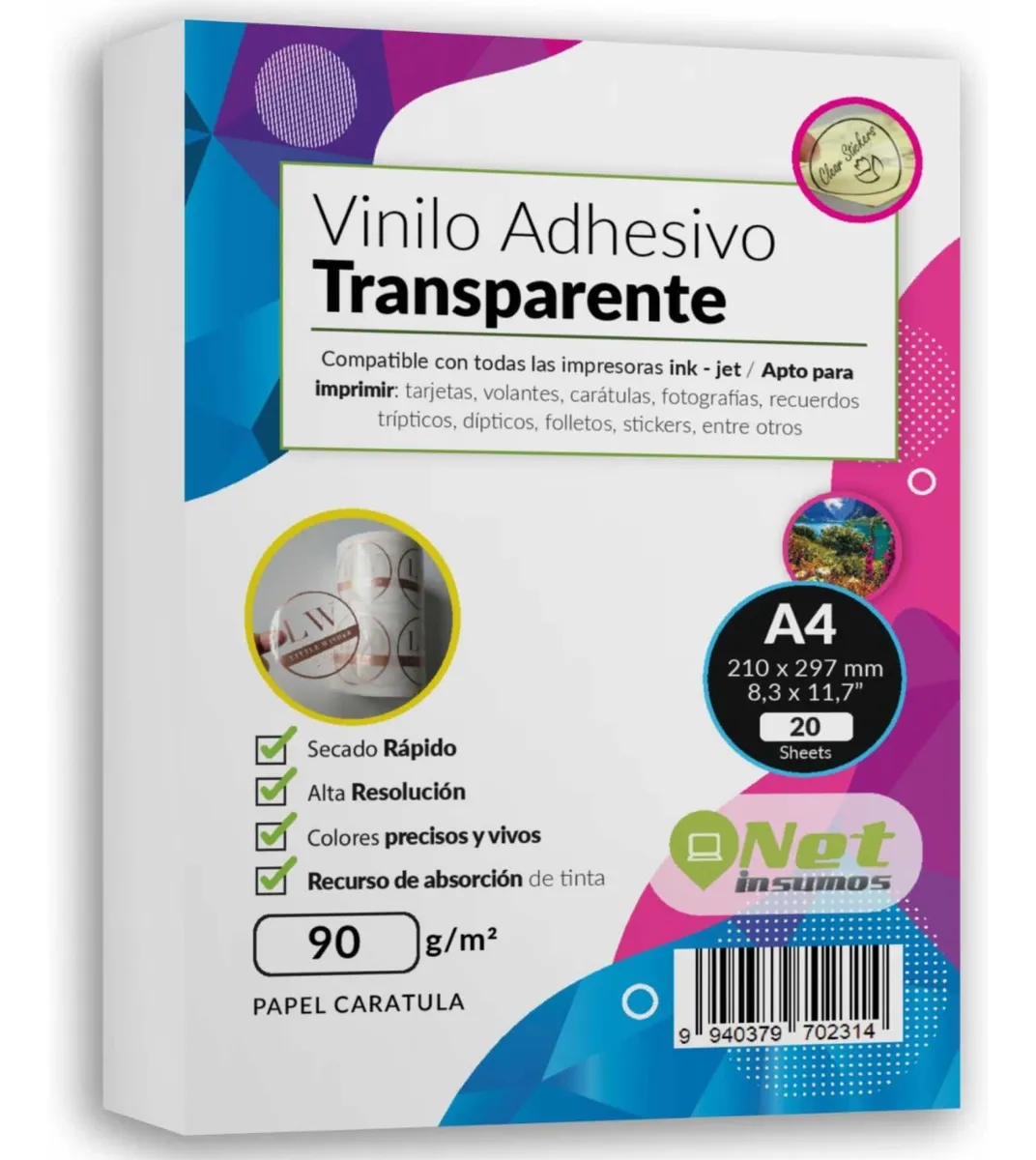 60 Hojas de Papel Adhesivo Vinilo Imprimible Transla | Mebuscar Chile
