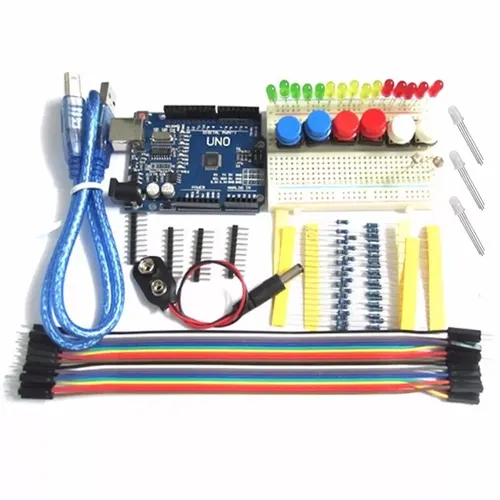 Kit Arduino Uno Smd R3 Ch340g Iniciante Protoboard 94 Pcs 1 R 100 Em