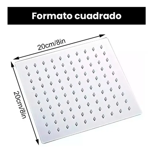 Regadera Cuadrada Tipo Lluvia 20cm Acero Inoxidable Black Mamut Kitul ... Regadera Cuadrada Tipo Lluvia 20cm Acero Inoxidable Black Mamut Kitul ...
