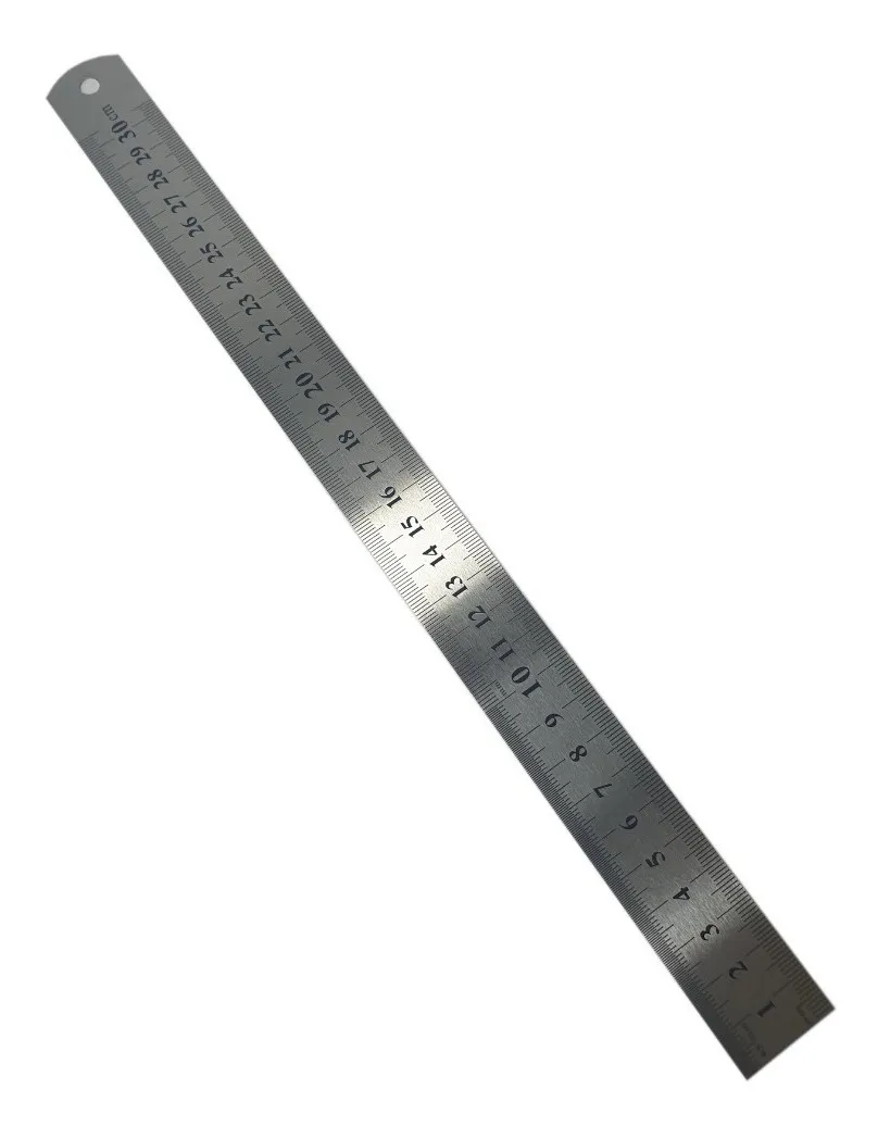 Regla Metalica 30cm Acero Inoxidable Con Funda Mebuscar Chile