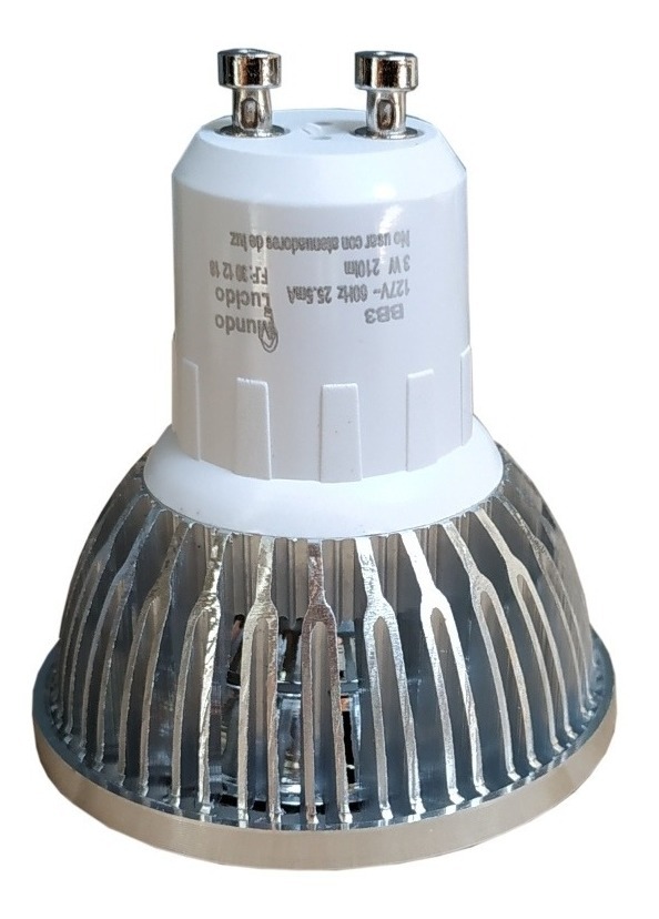 Foco Led Dicroico Mr16 Base Gu10 3w Luz Fria Calida Bb3 Meses Sin