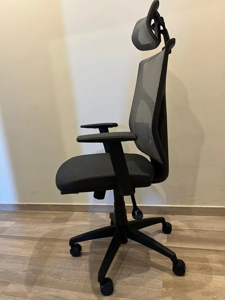 Silla de escritorio Rolic Cool gamer ergonómica Gris/Negra con tapizado ...