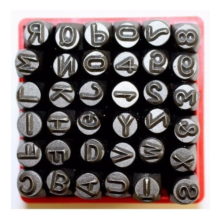 Números Y Letras De Golpe 5mm 36 Piezas Especial Para Metale | Cuotas sin interés