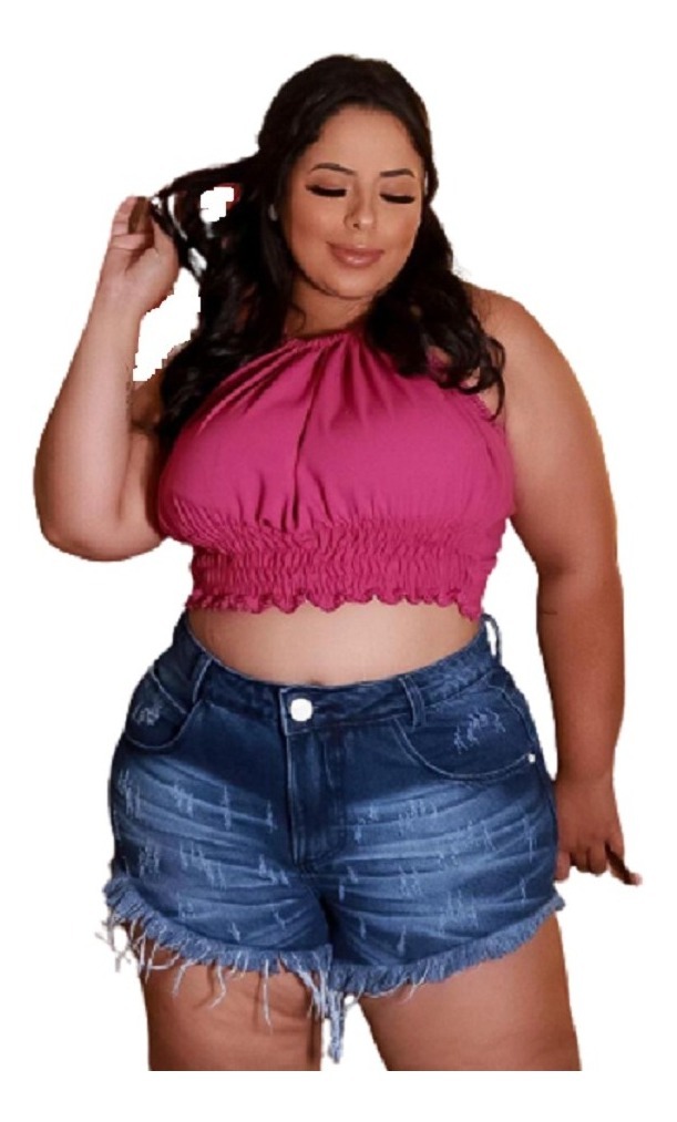 Cropped Plus Size Tamanho Grande Mercado Livre