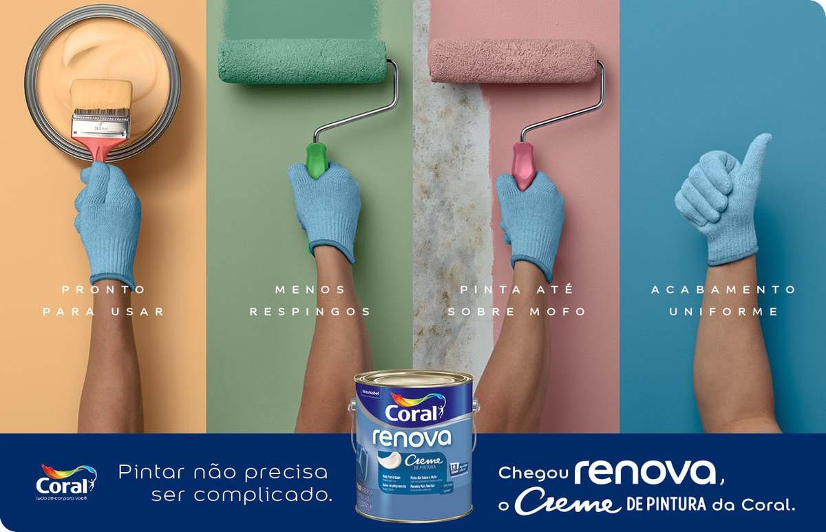 Tinta Para Paredes E Tetos Anti Mofo Coral Renova 800ml | MáximaCor Tinta Para Paredes E Tetos Anti Mofo Coral Renova 800ml | MáximaCor