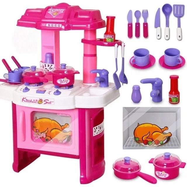 Set Cocina Para Niñas Horno Luz Y Sonido Cocinita Juguete Mercado Libre