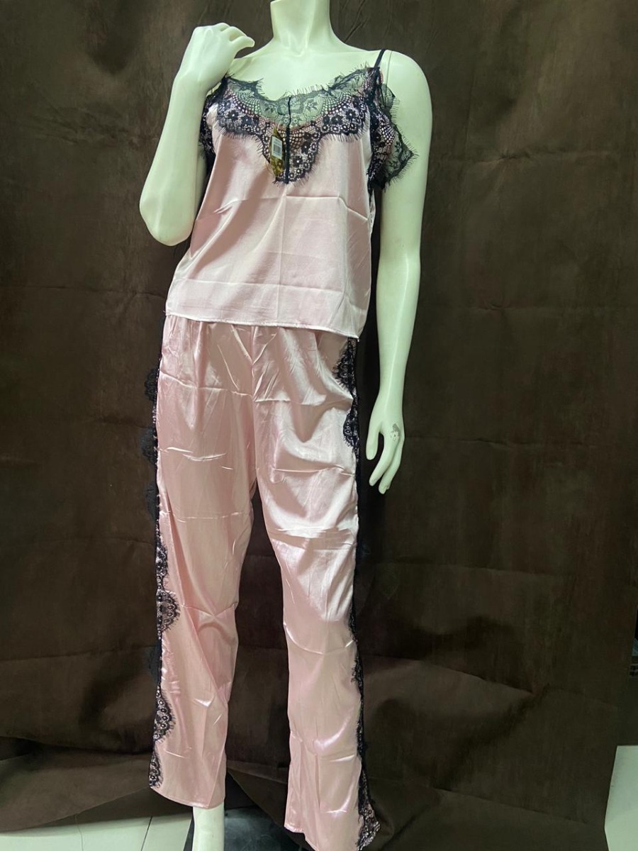Conjunto Pijama Fresca Sexy Blusa Y Pantalón Satin Sensual Mercado Libre