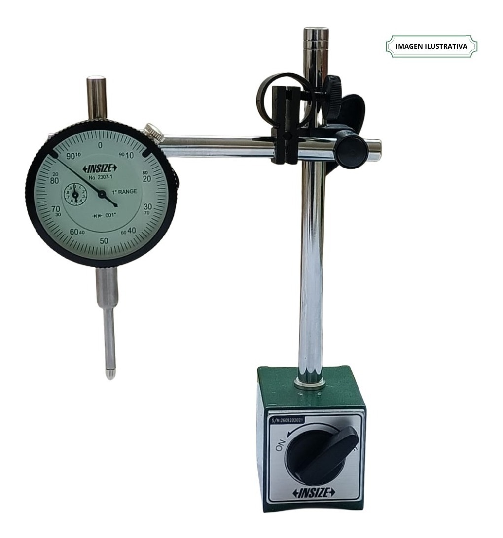 Reloj Indicador De Carátula Base Magnética Ajuste Fino Meses Sin