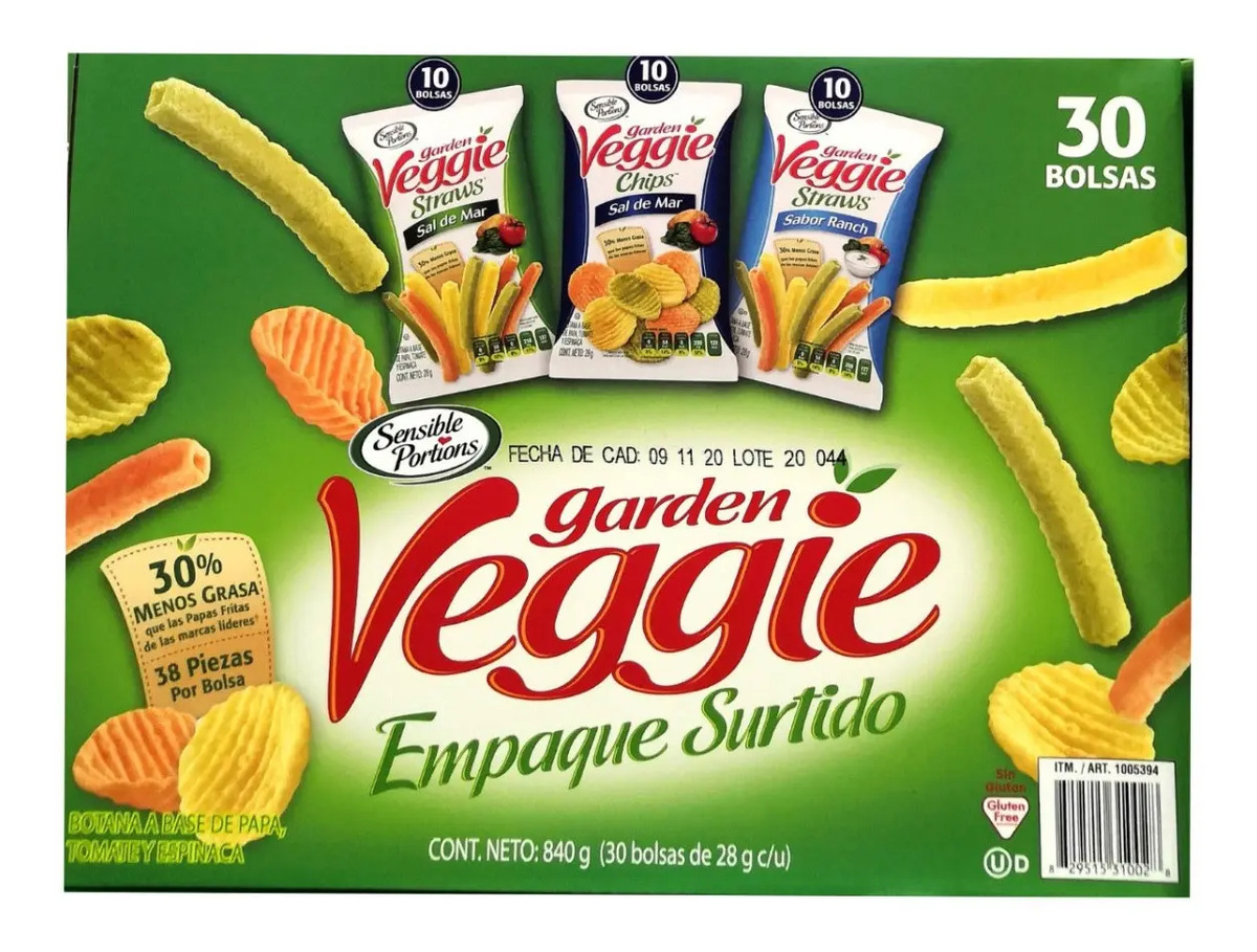 Veggie, Papas Fritas Empaque Surtido, 30 Bolsas De 28 G | Envío gratis