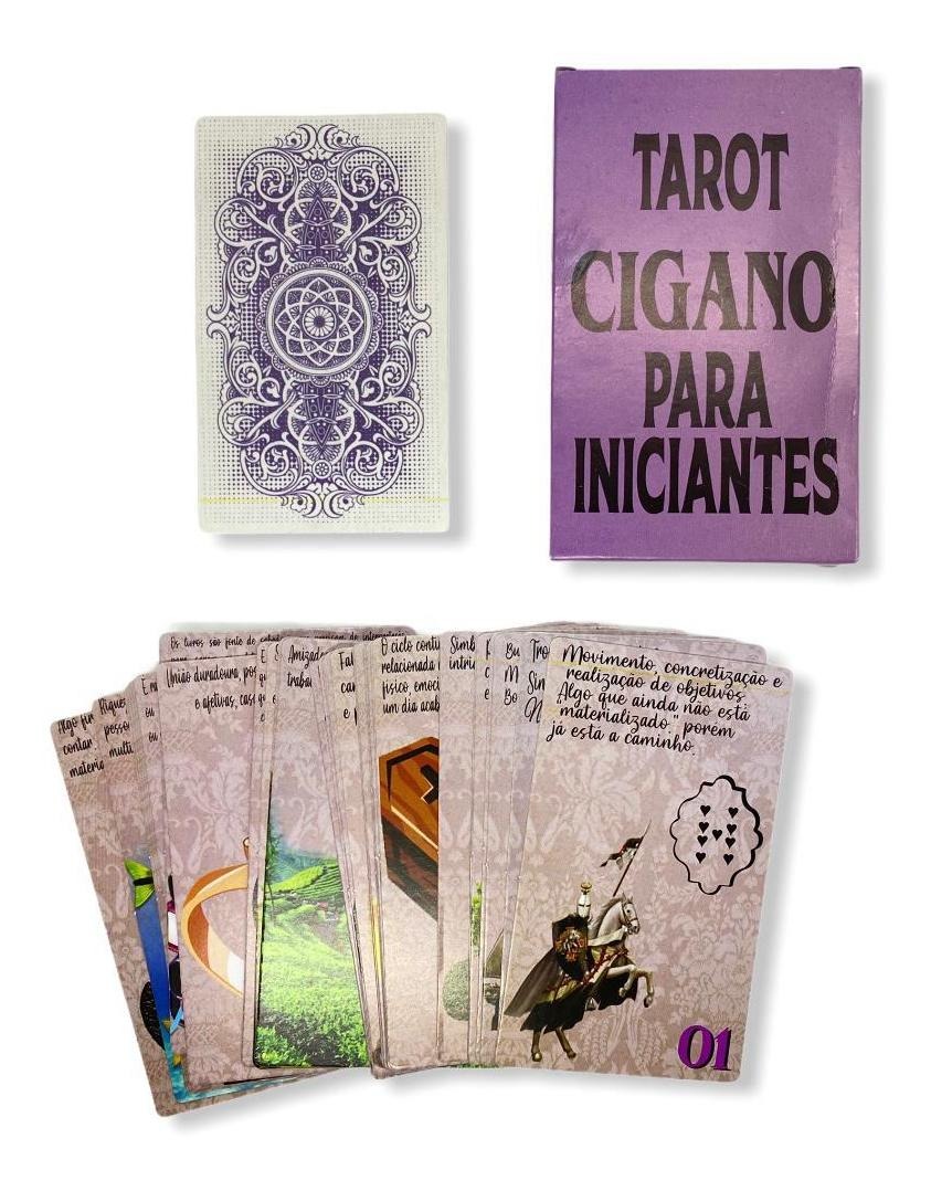 Baralho Tarot Cigano Para Iniciante 7 X 1 7 X 11 3 Cm Lilás Parcelamento Sem Juros