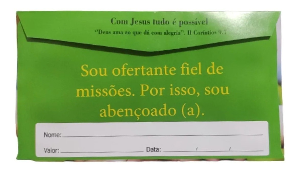 Envelope Para Campanha Missões Pacote C 100 Unidades Mercado Livre