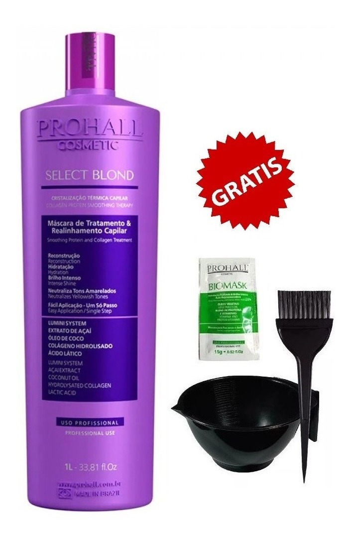 Escova Progressiva Sem Formol Select Blond Prohall | Mercado Livre Escova Progressiva Sem Formol Select Blond Prohall | Mercado Livre