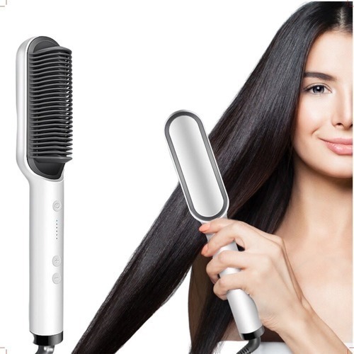 Escova Alisadora De Cabelo 3 Em 1 Elétrico Cerâmico Bivolt