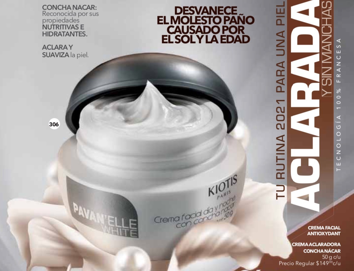Kiotis Crema Facial Pavan'elle White Con Concha Nacar 50 G | VENTAS ...