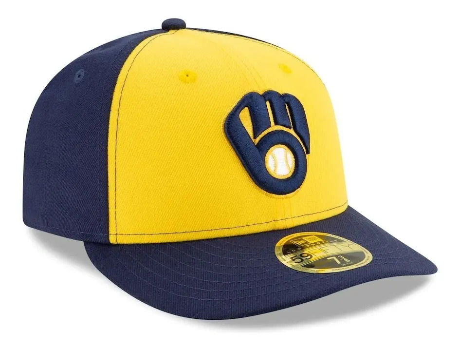 Gorra New Era Cerveceros Milwaukee Brewers 59fity Curva Envío Gratis