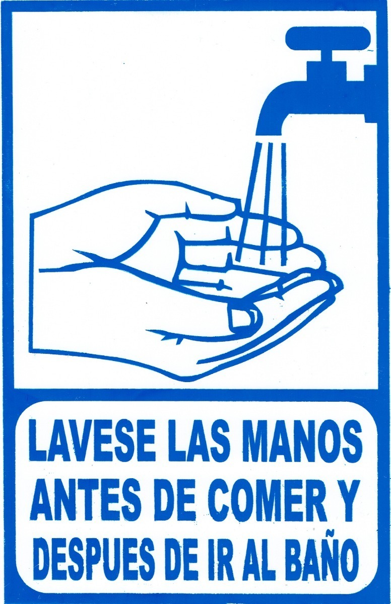 Letrero Lávese Las Manos Antes De Comer Y... 30x20 | MercadoLibre Letrero Lávese Las Manos Antes De Comer Y... 30x20 | MercadoLibre