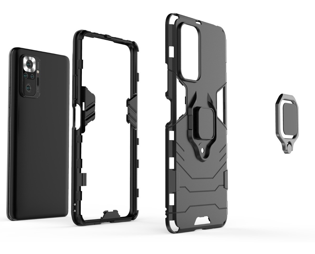 Funda Xiaomi Redmi Note 10 Pro Uso Rudo Ring Case Vidrio 9d Mercadolibre