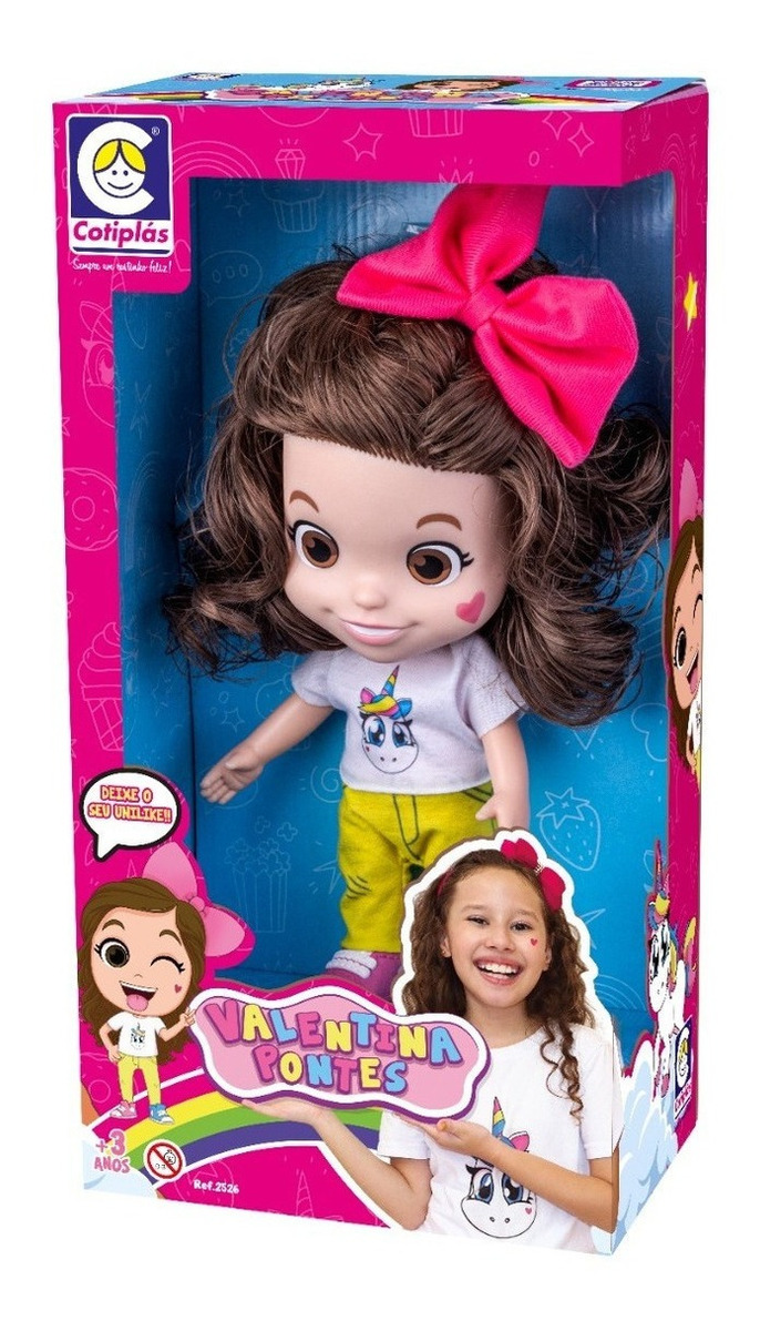 Boneca Youtuber Valentina Pontes - Cotiplás 2526 - 28 Cm | Parcelamento ... Boneca Youtuber Valentina Pontes - Cotiplás 2526 - 28 Cm | Parcelamento ...