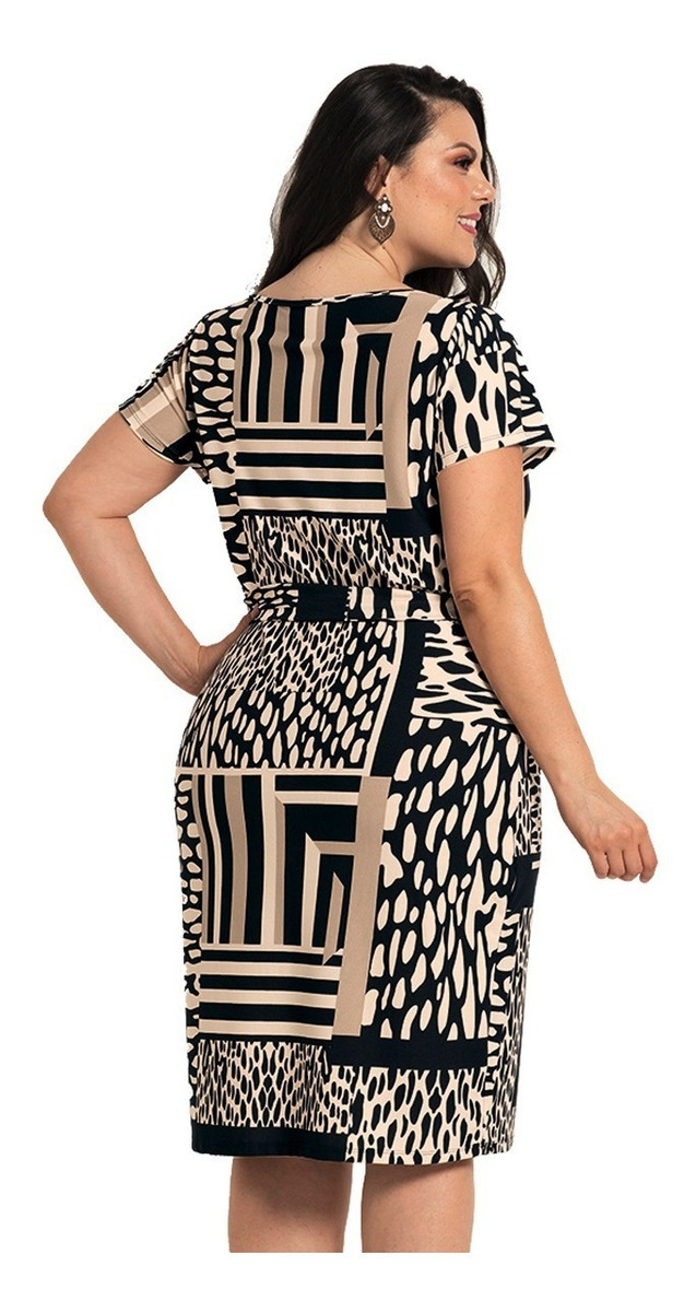 Vestido Midi Plus Size Evangélico G1 G2 G3 Em Malha Crepe Frete Grátis