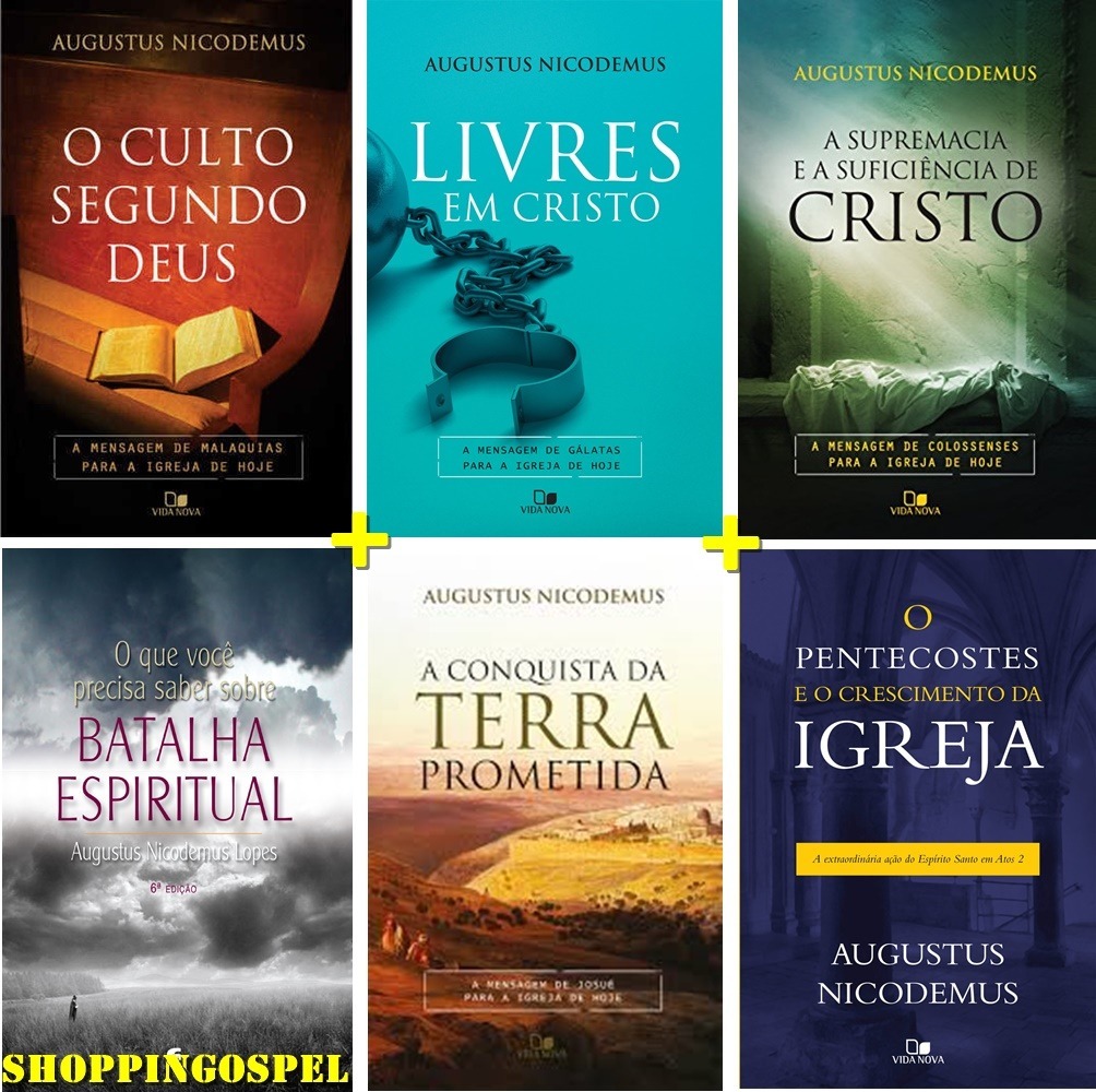 Kit 6 Livros Augustus Nicodemus Batalha Espiritual E Mais