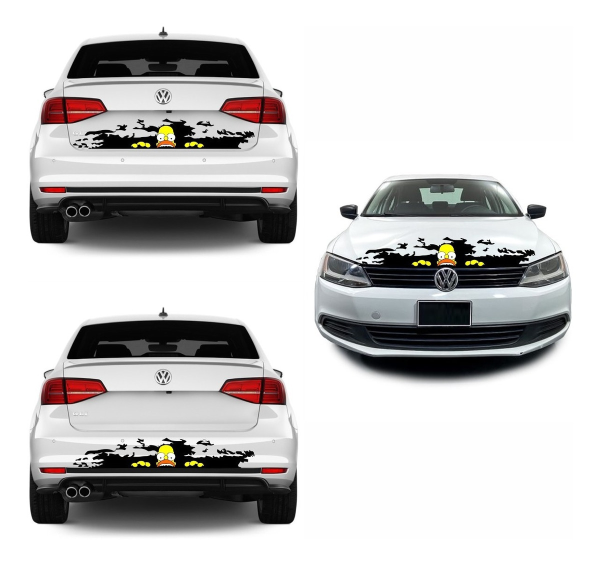 Calcomania Sticker Mancha Homero Splash Carro Personajes Ss Meses Sin