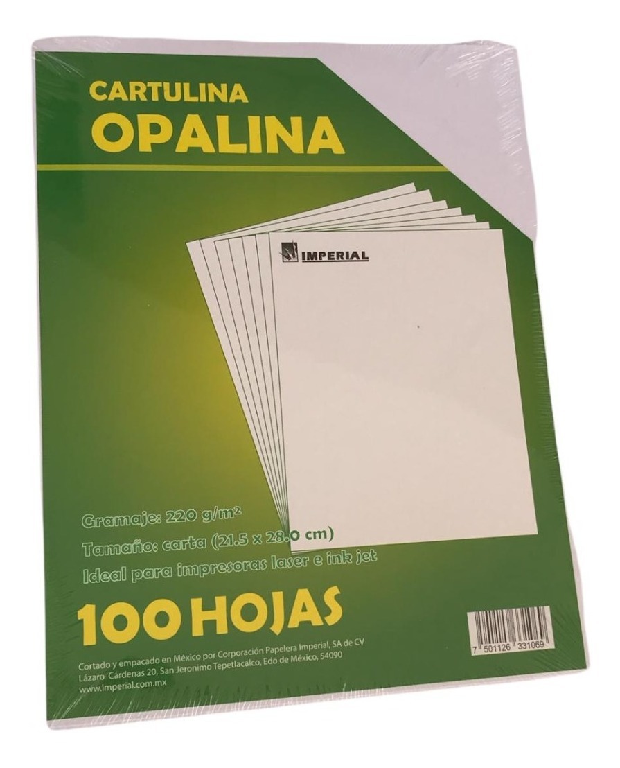Papel Cartulina Opalina Gruesa Carta 220 Grs 100 Hojas Mercadolibre